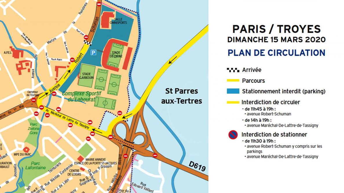 Course Paris-Troyes dimanche 15 mars : attention à la circulation