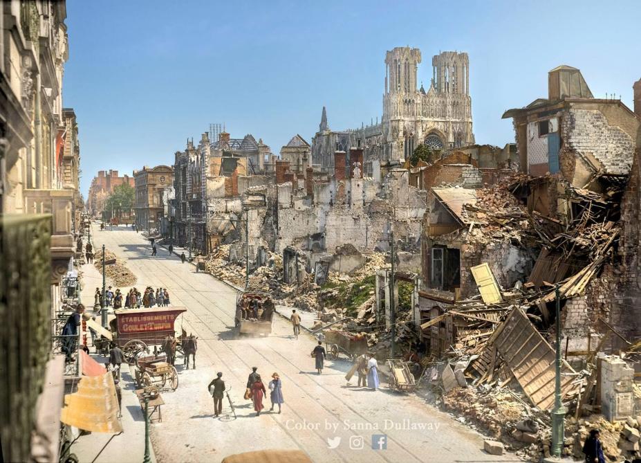Quand Reims bombardée reprend des couleurs...