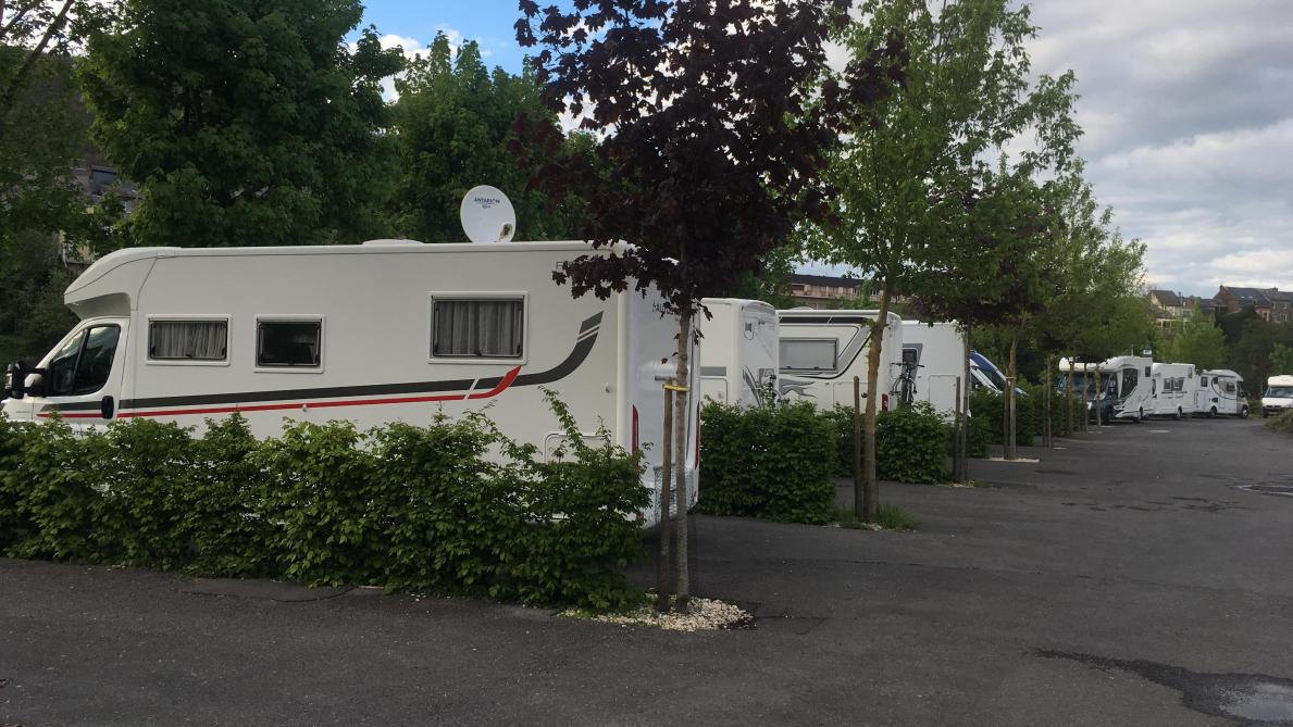 L’aire de camping-cars de Revin bondée en ce week-end prolongé