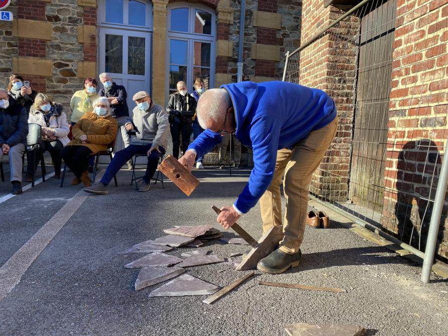 Italo Congiu, fendeur nostalgique des ardoisières de Fumay