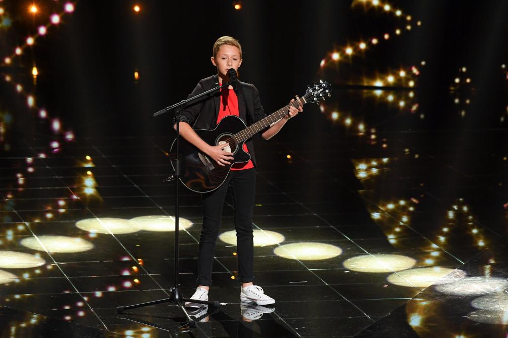 Rémy Parker sur le plateau de The Voice kids, samedi