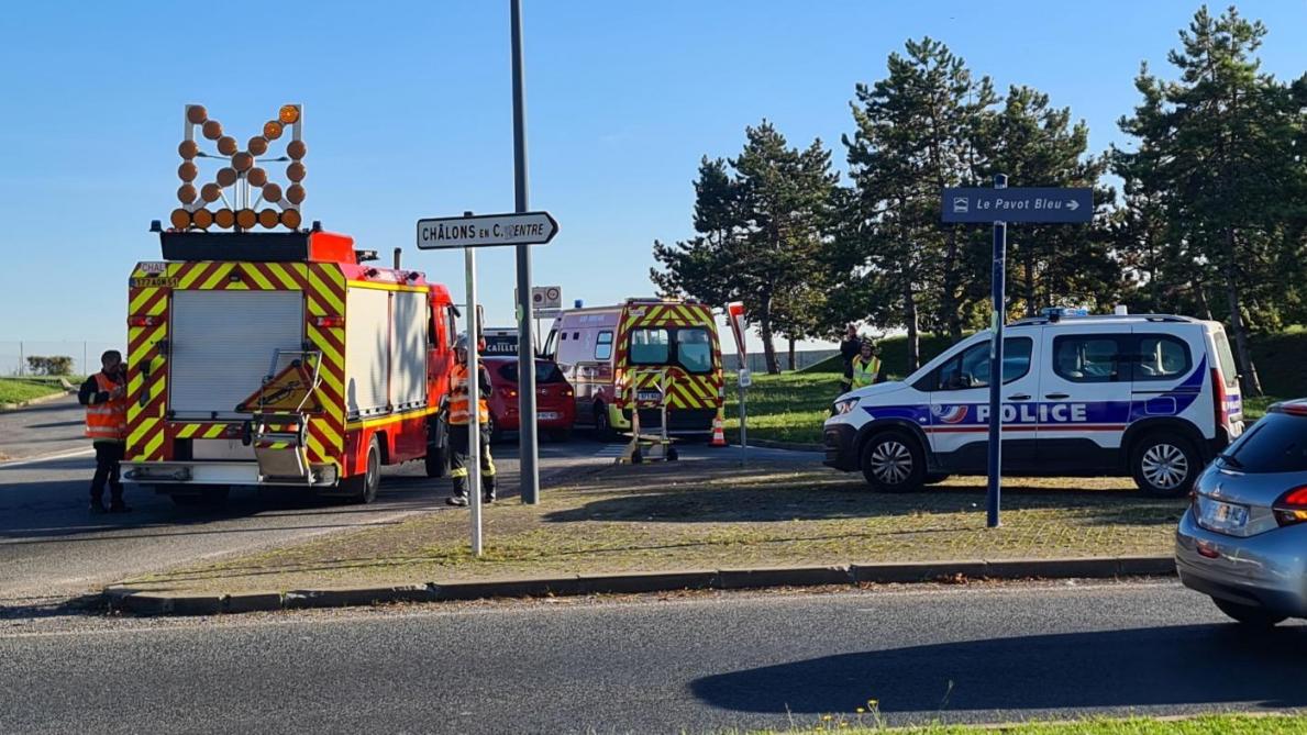 Accident en cours au niveau du rond-point du Moulin-Picot à Châlons