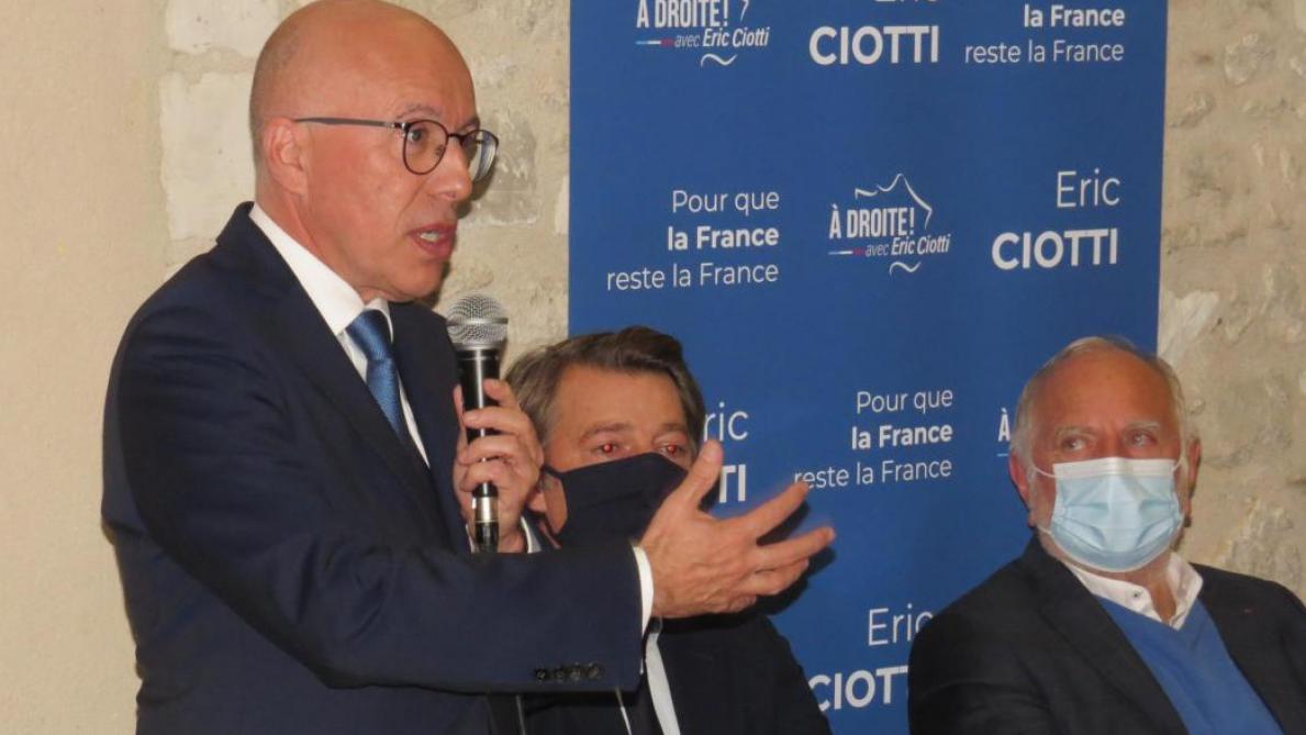 Présidence LR : Éric Ciotti en réunion à Troyes le 1er décembre