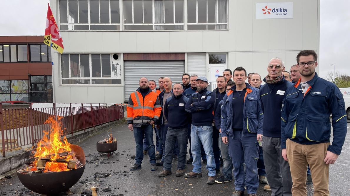 Les techniciens de Dalkia en grève à Reims Les techniciens de Dalkia en grève à Reims