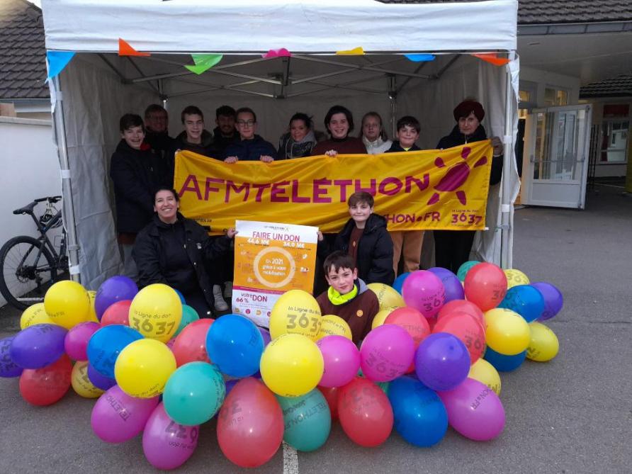 Les ados récoltent 1522€ pour leur premier Téléthon