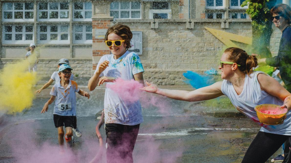 Verrières : 214 participants pourla Family color run