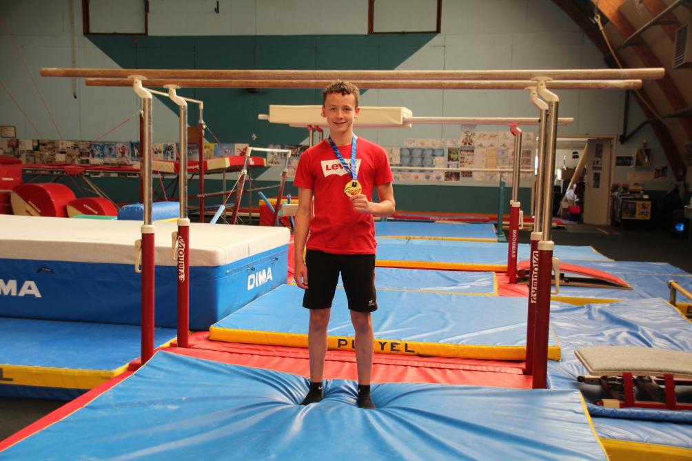 Mathis Demanche, gymnaste au club de Carignan, devient champion de France