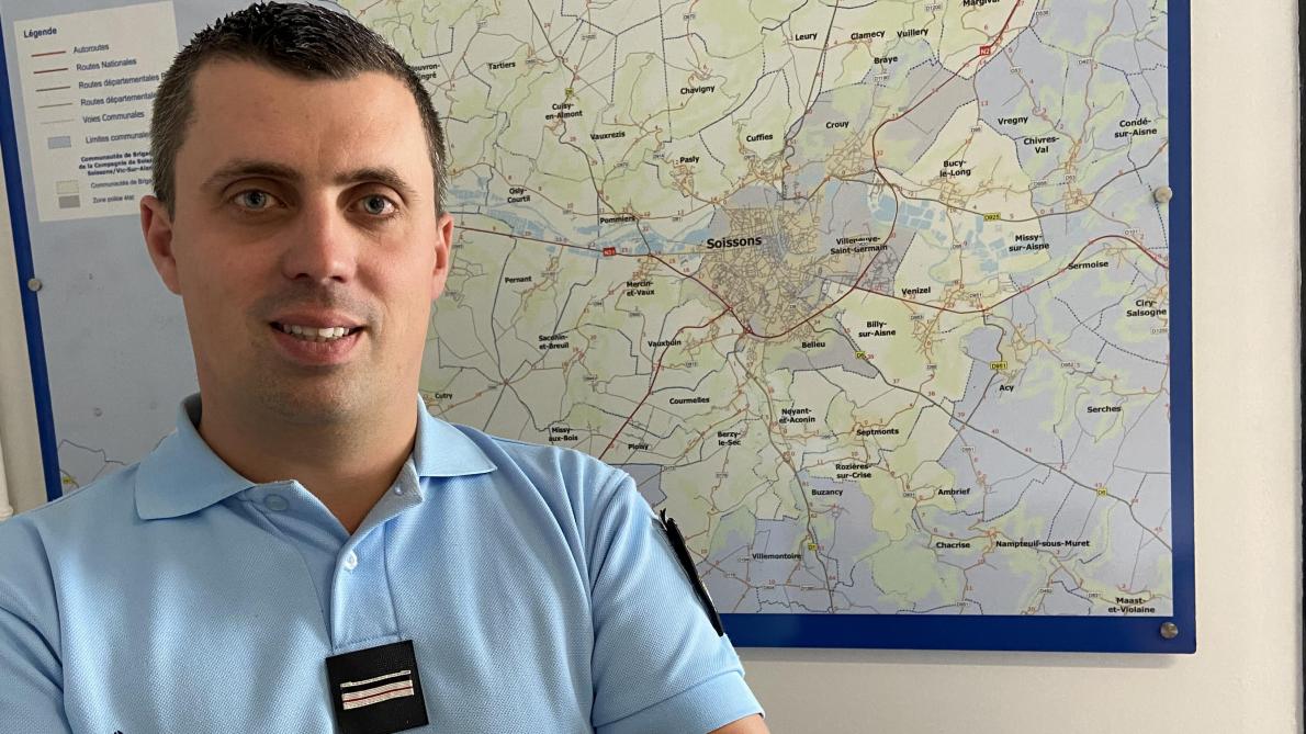 A la tête des brigades de Soissons et Vic-sur-Aisne, le major Mathieu ...