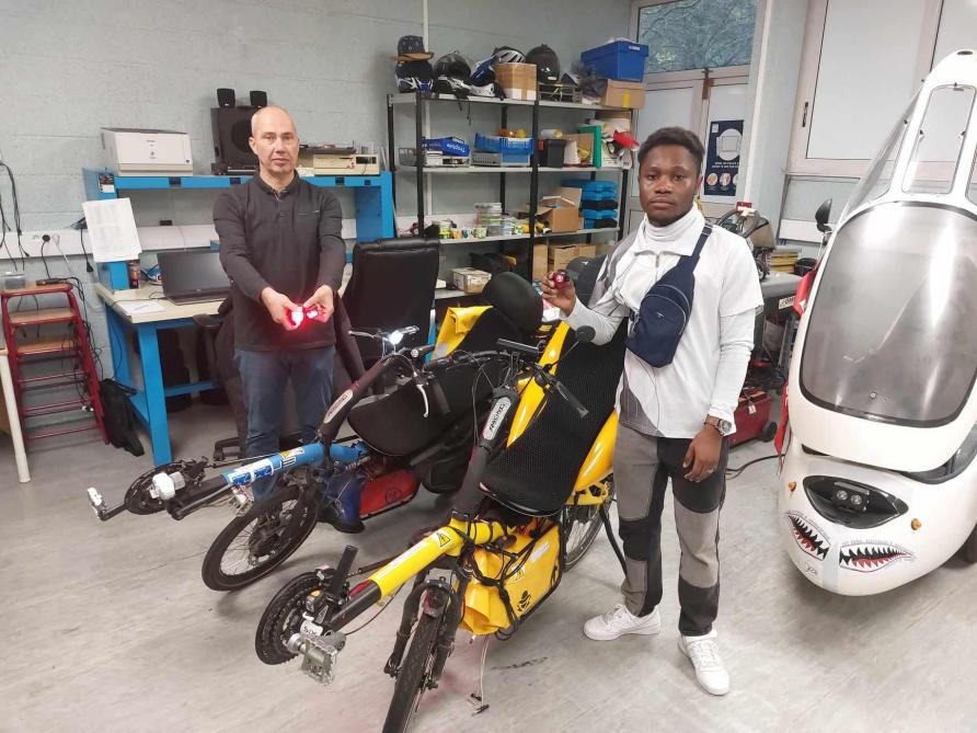 Les tests éclairage des vélos réalisés à l’IUT de Cuffies