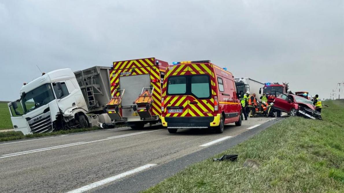 Accident entre un camion et une voiture à Sézanne : l’automobiliste blessé est décédé