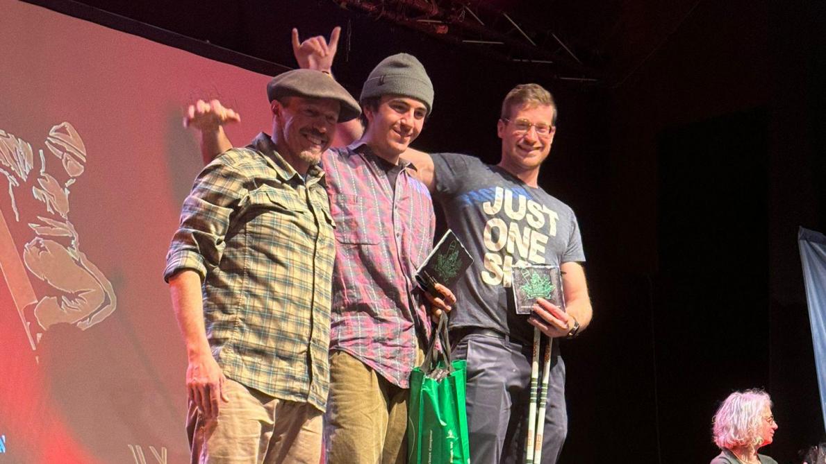 Le Rémois Lucas Ecrepont, du maxi plaisir sur son monoski