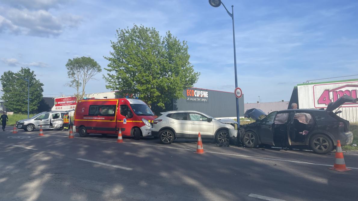 Un accident impliquant quatre voitures fait six blessés à l’entrée de Soissons