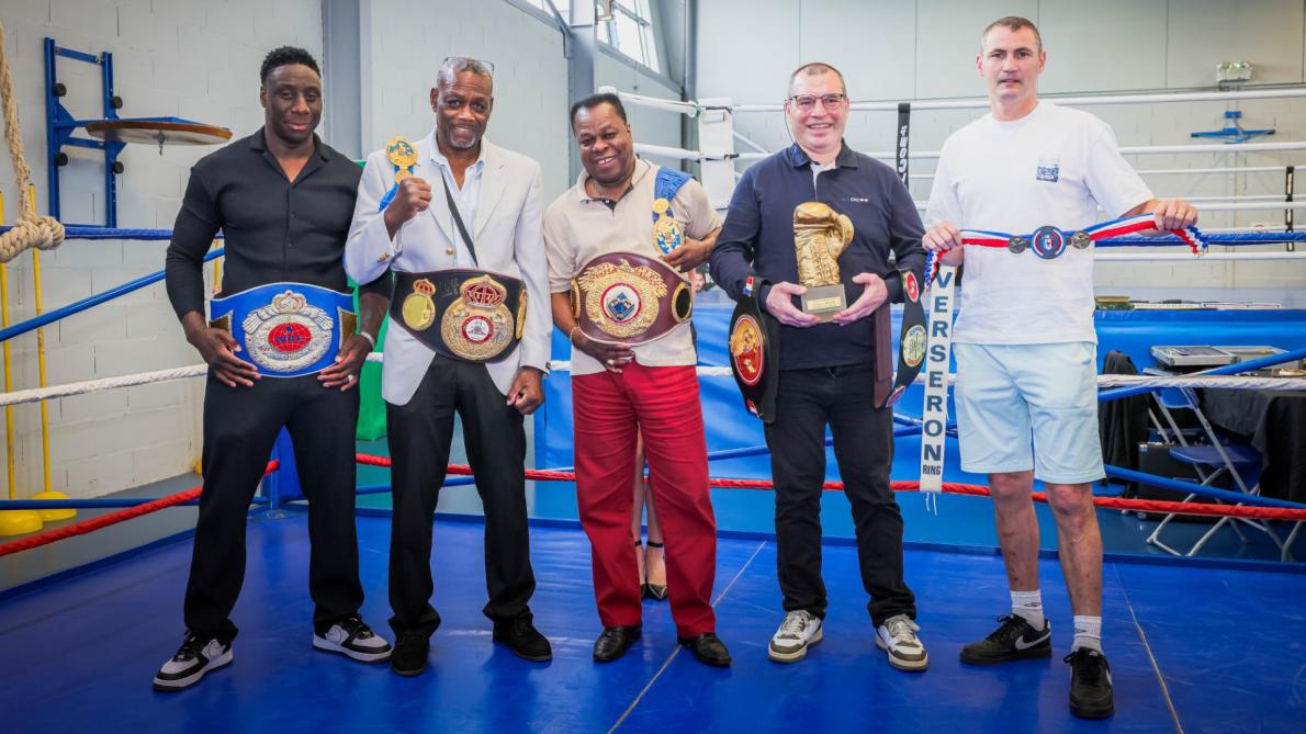Les anciens champions du monde de boxe Daniel Londas et Gilbert Délé honorés à Reims