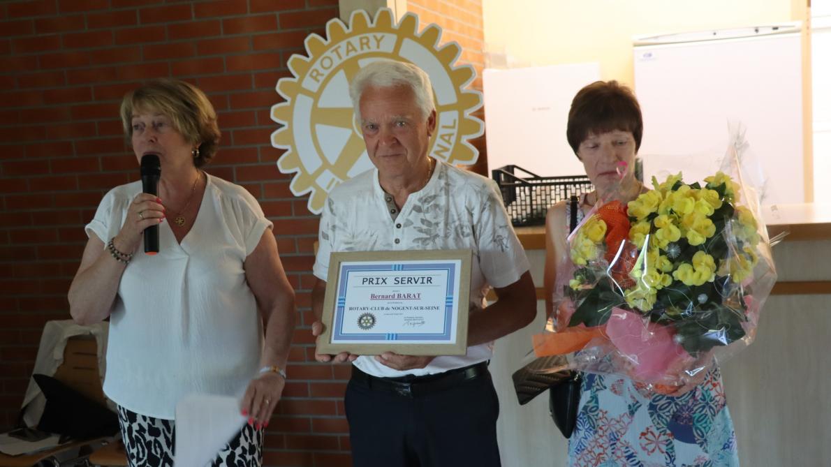 Bernard Barat, de Saint-Aubin, distingué par le Rotary club de Nogent-sur-Seine