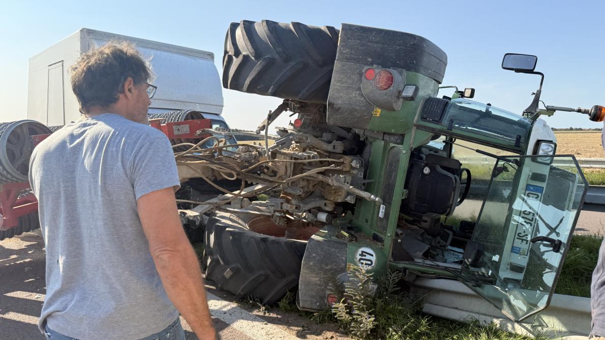 Une collision entre un tracteur et une camionnette perturbe la circulation sur la RN4