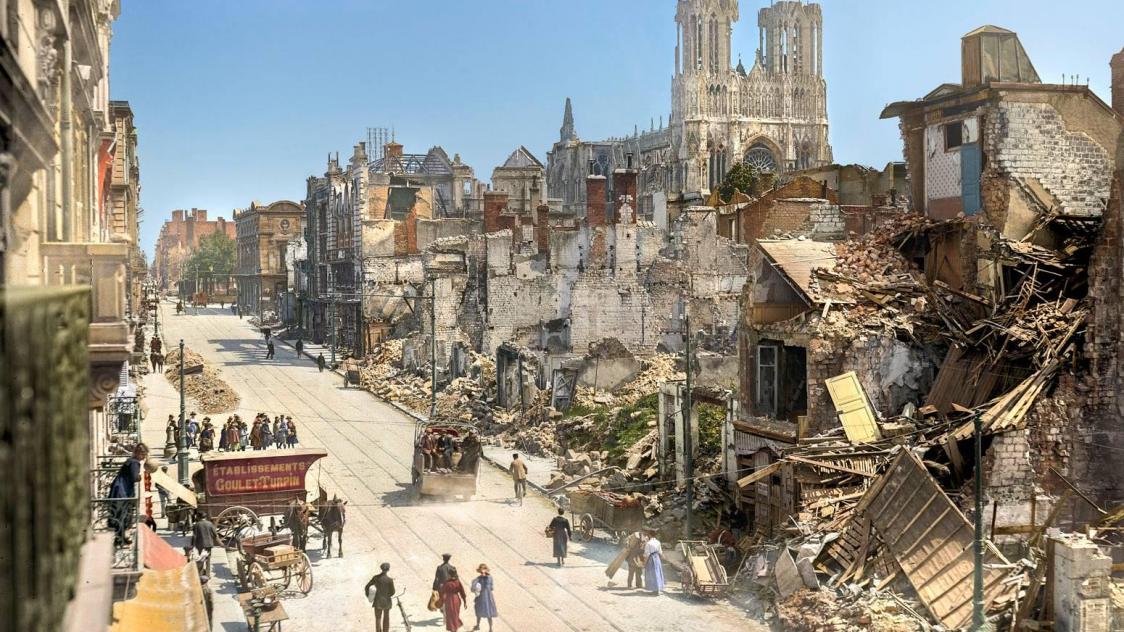 Quand Reims bombardée reprend des couleurs...