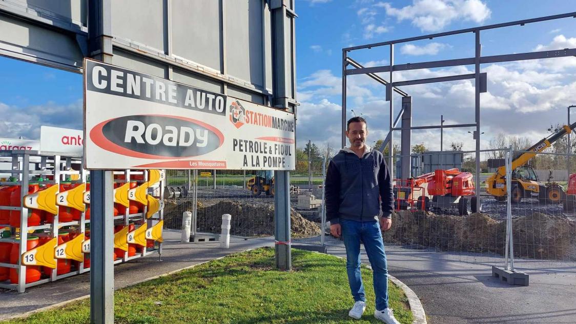 Le chantier du garage Roady prend forme à Crouy