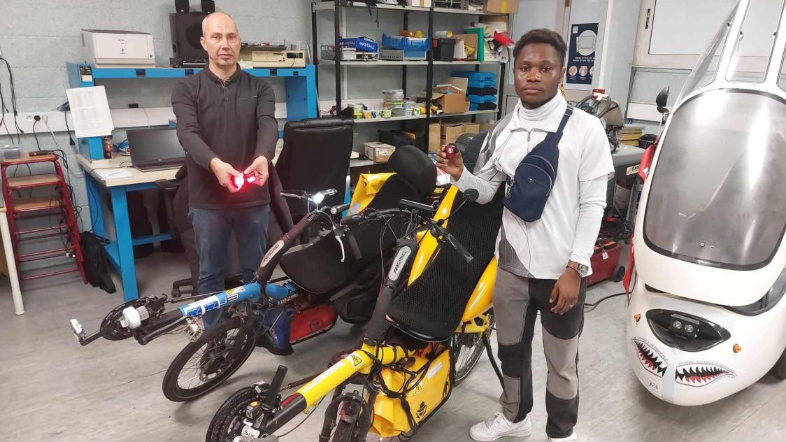Les tests éclairage des vélos réalisés à l’IUT de Cuffies