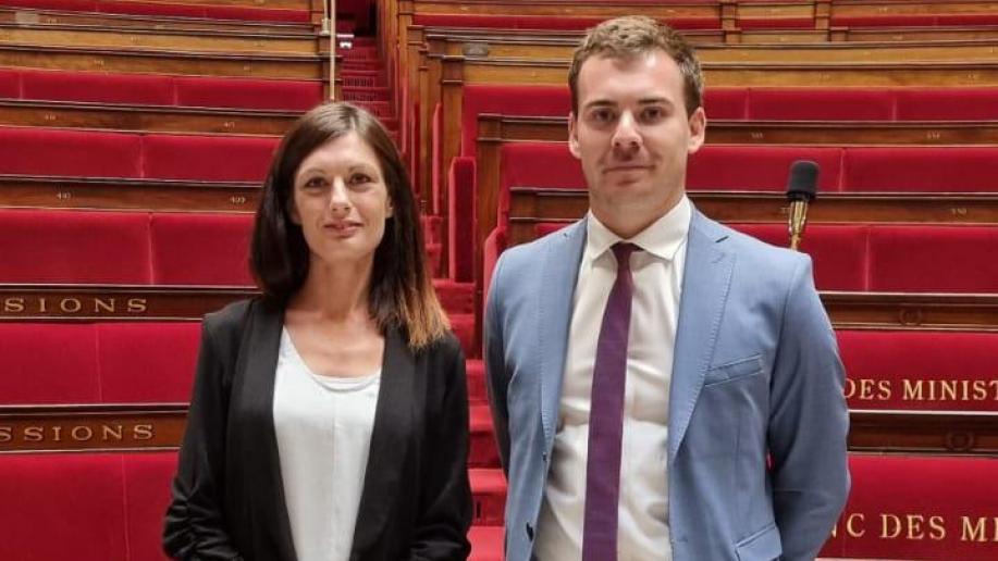 Premiers pas à l’Assemblée nationale pour Angélique Ranc et Jordan Guitton
