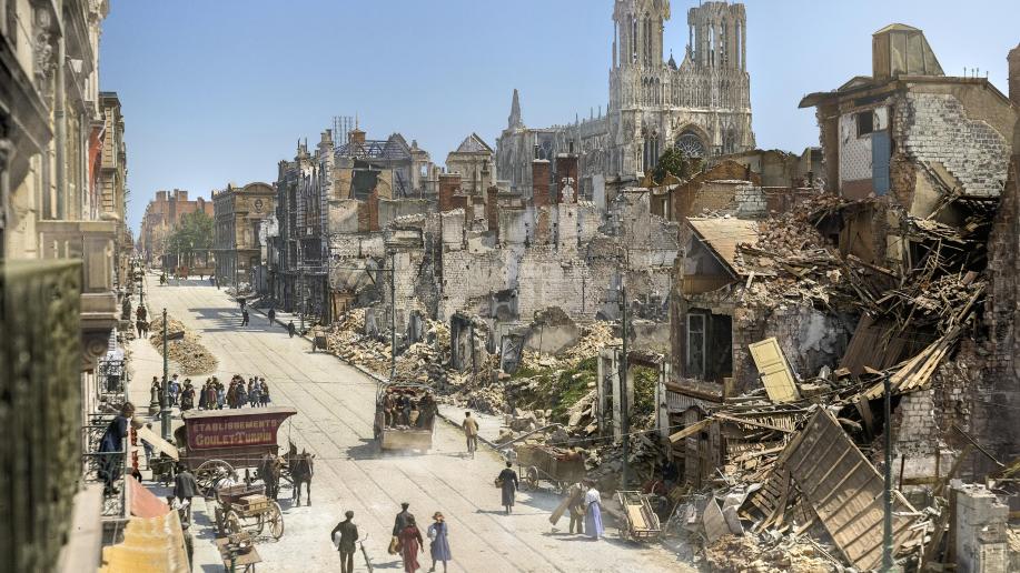 La rue de Vesle, la rue la plus commerçante de Reims