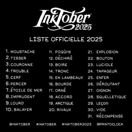 Inktober : en quoi consiste ce défi artistique qui dure tout le mois d ...