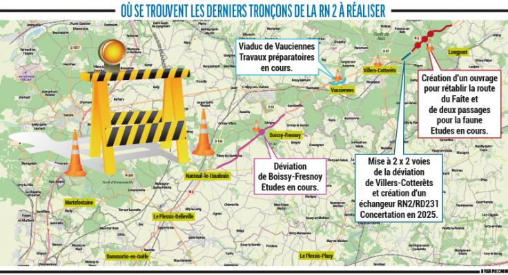 Travaux sur la RN2 entre Soissons et Paris : après le viaduc de ...